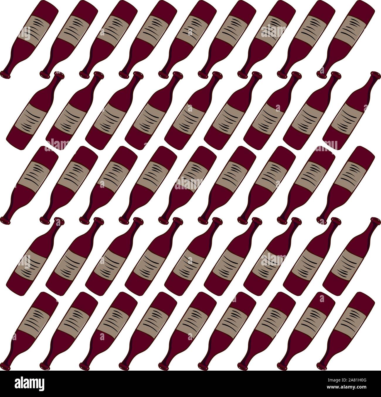 Wine bottle wallpaper, illustration, vector on white background Stock ...