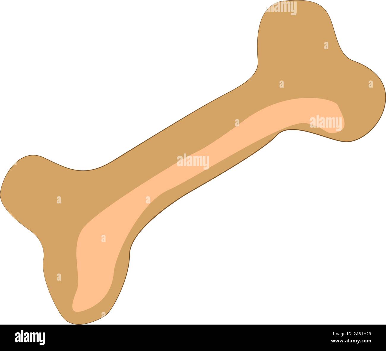 Bone, illustration, vector on white background Stock Vector Image & Art ...