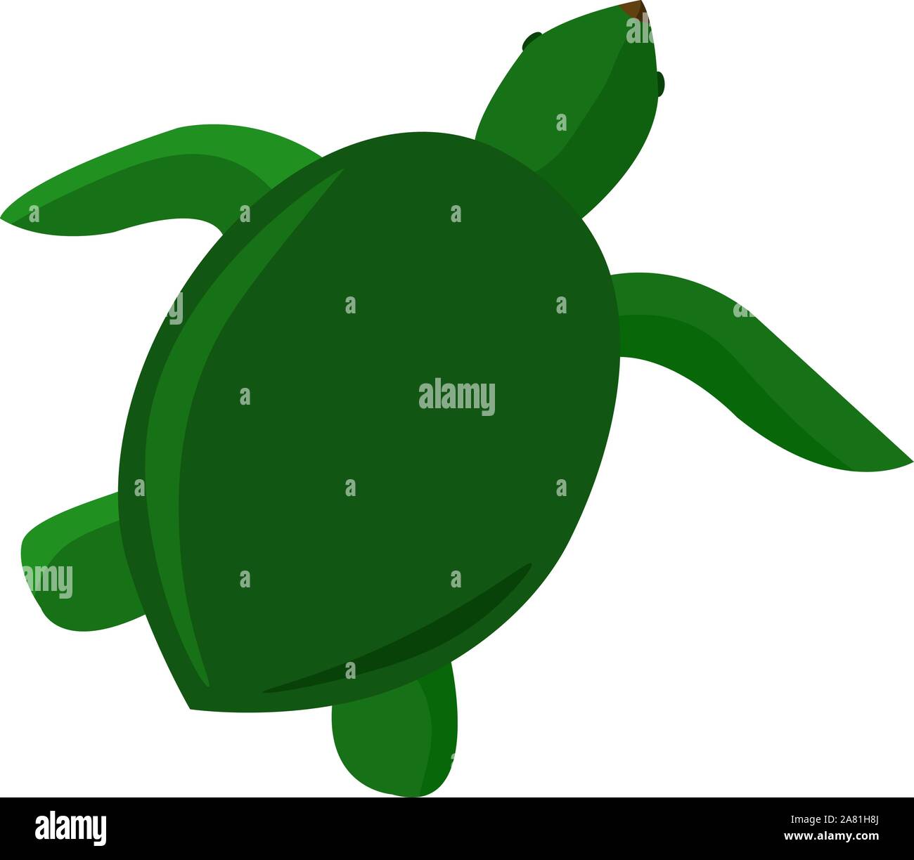 Green turtle, illustration, vector on white background Stock Vector ...