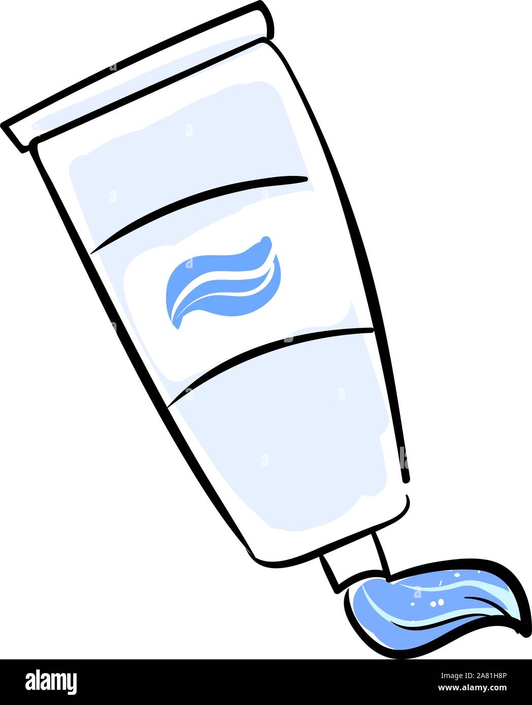 Toothpaste, illustration, vector on white background Stock Vector Image ...