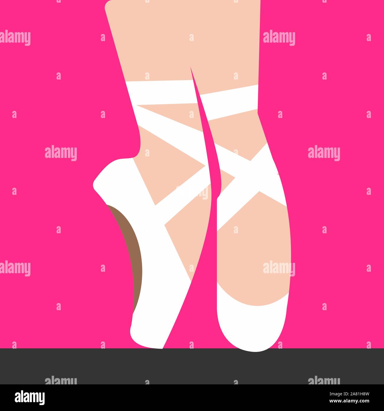 Ballet shoes on white background Stock Vector Images - Alamy
