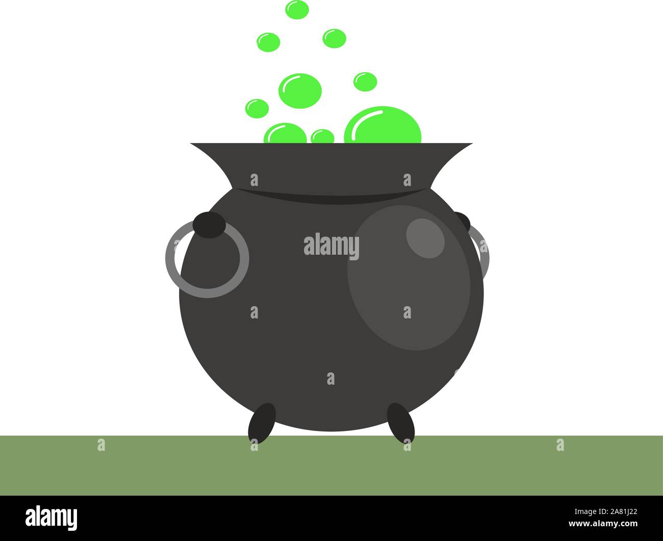 Pot with poison, illustration, vector on white background Stock Vector ...