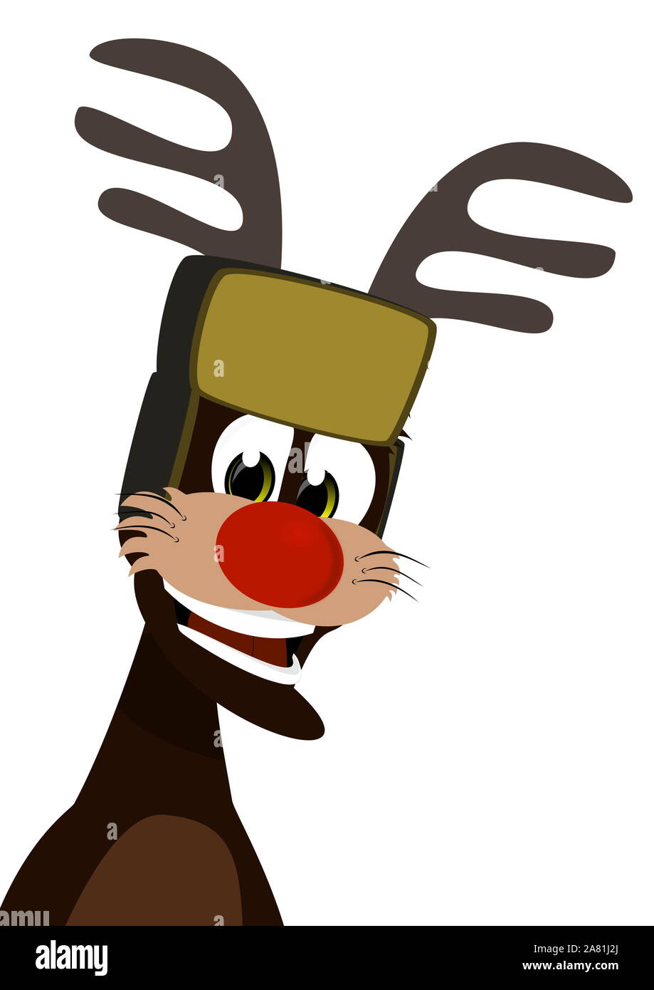 red nose reindeer Rudolf Stock Photo - Alamy