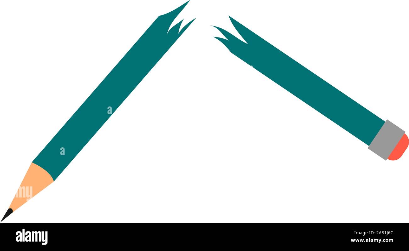 Broken pencil Stock Vector Images - Alamy