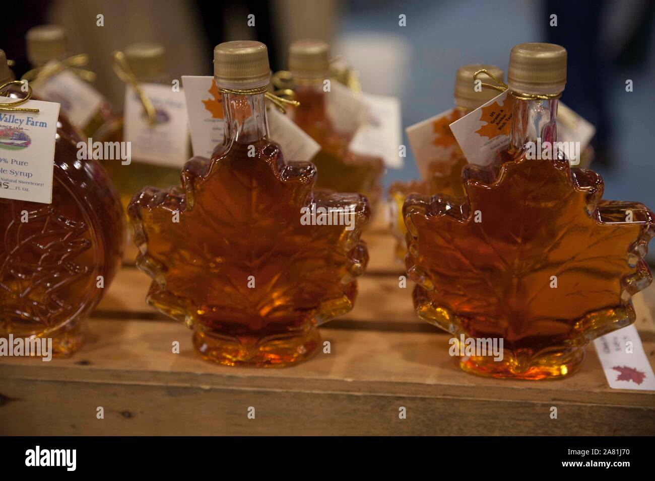Bottles of maple syrup new england hi-res stock photography and images ...