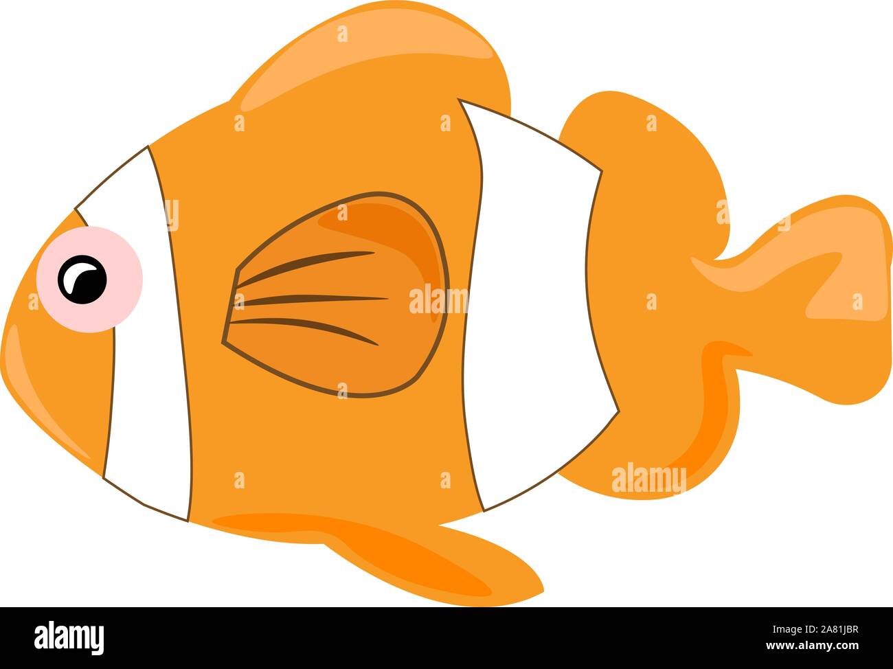 Clownfish, illustration, vector on white background Stock Vector Image ...