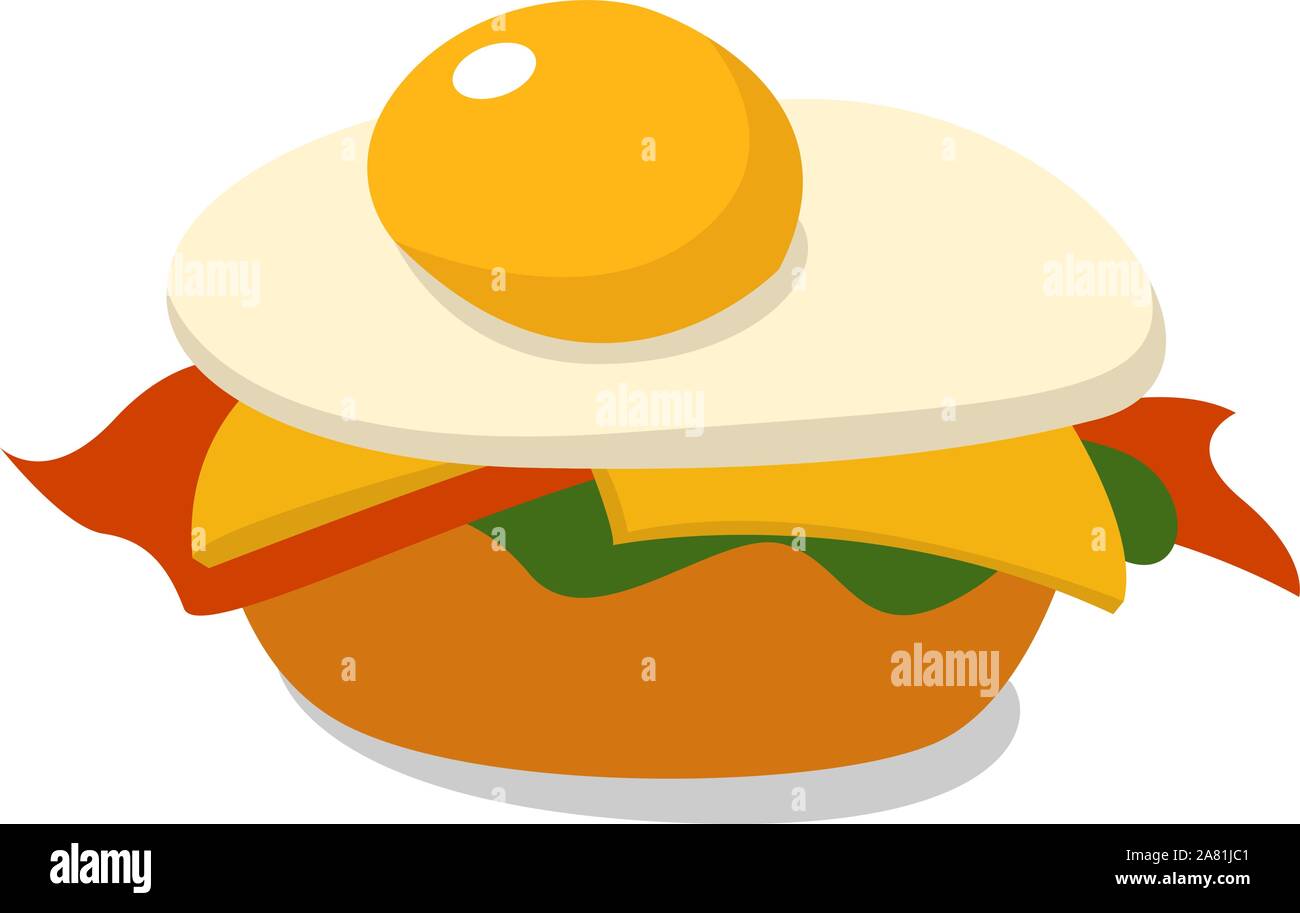 Burger hamburger egg cheeseburger Stock Vector Images - Alamy