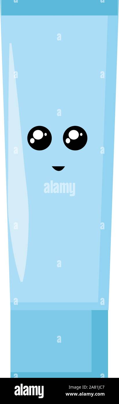 Blue tube, illustration, vector on white background Stock Vector Image ...