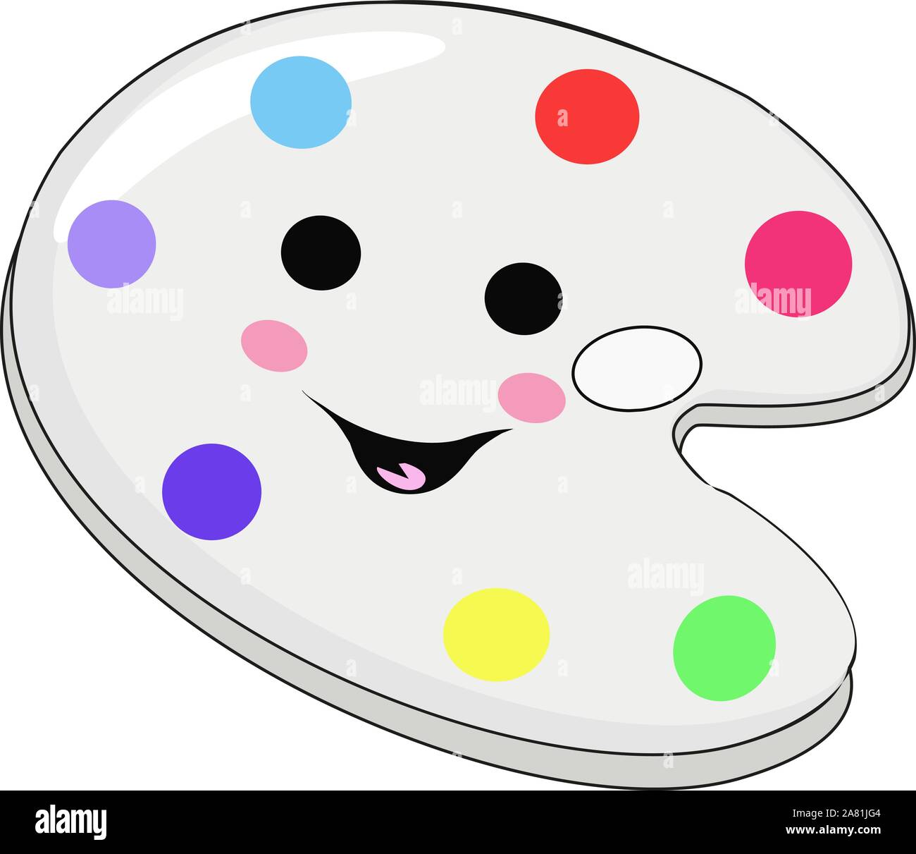 Color palette, illustration, vector on white background Stock Vector ...
