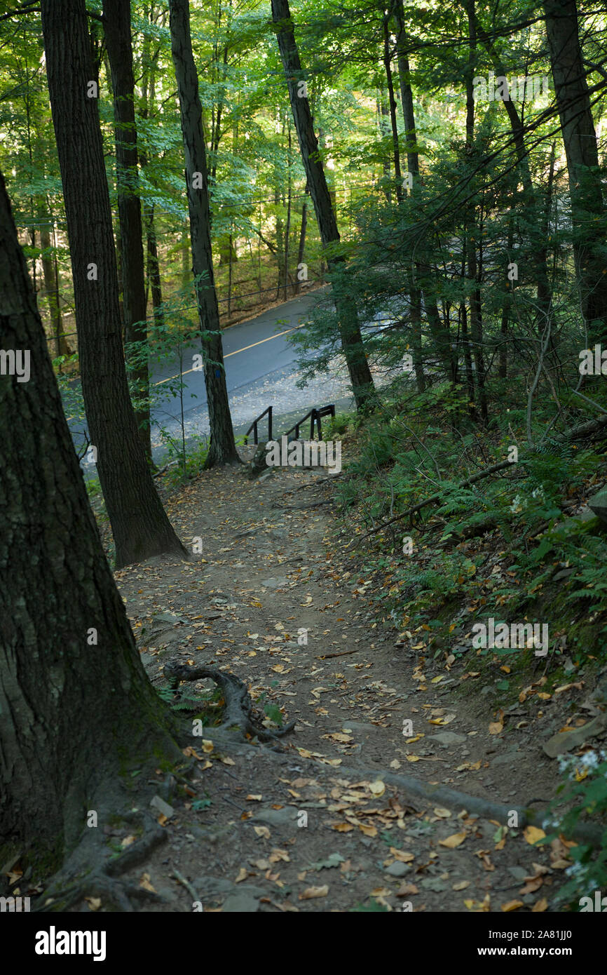 Walking down mountain trail hi-res stock photography and images - Alamy