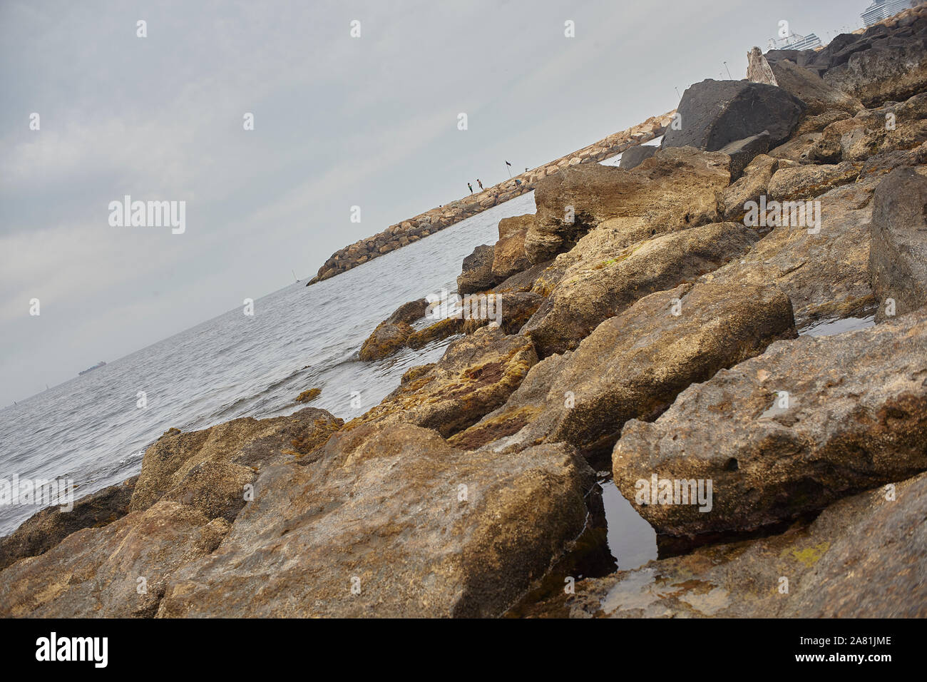 Rocks civitavecchia beach hi-res stock photography and images - Alamy