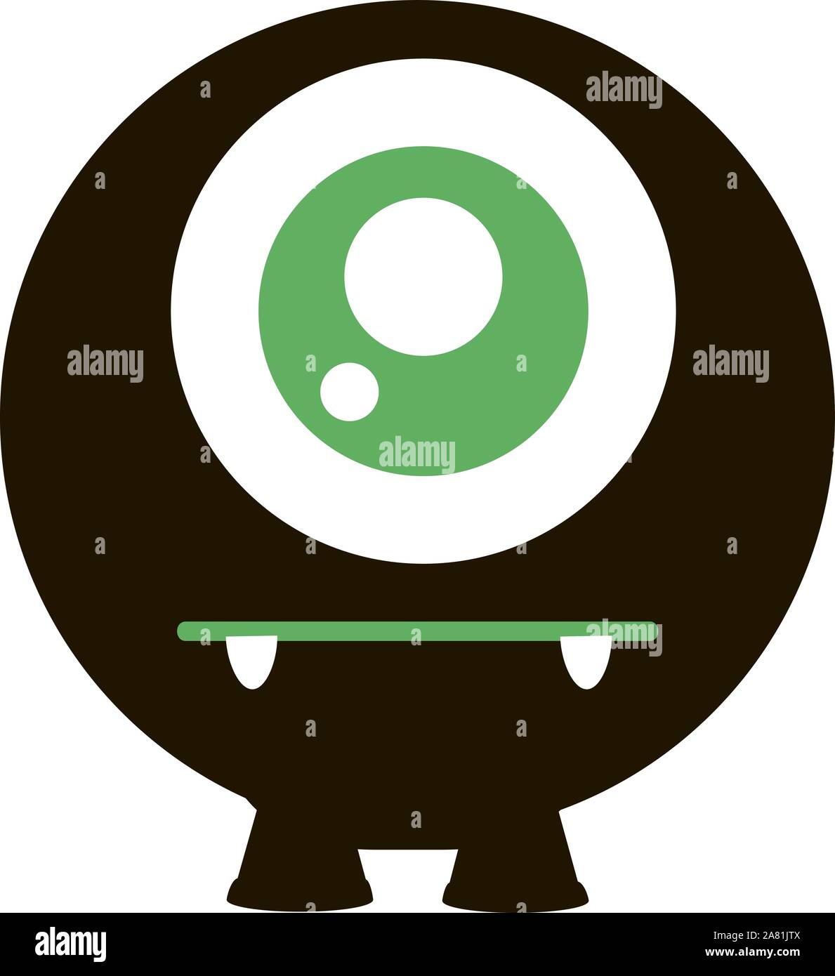 Circle monster, illustration, vector on white background Stock Vector ...