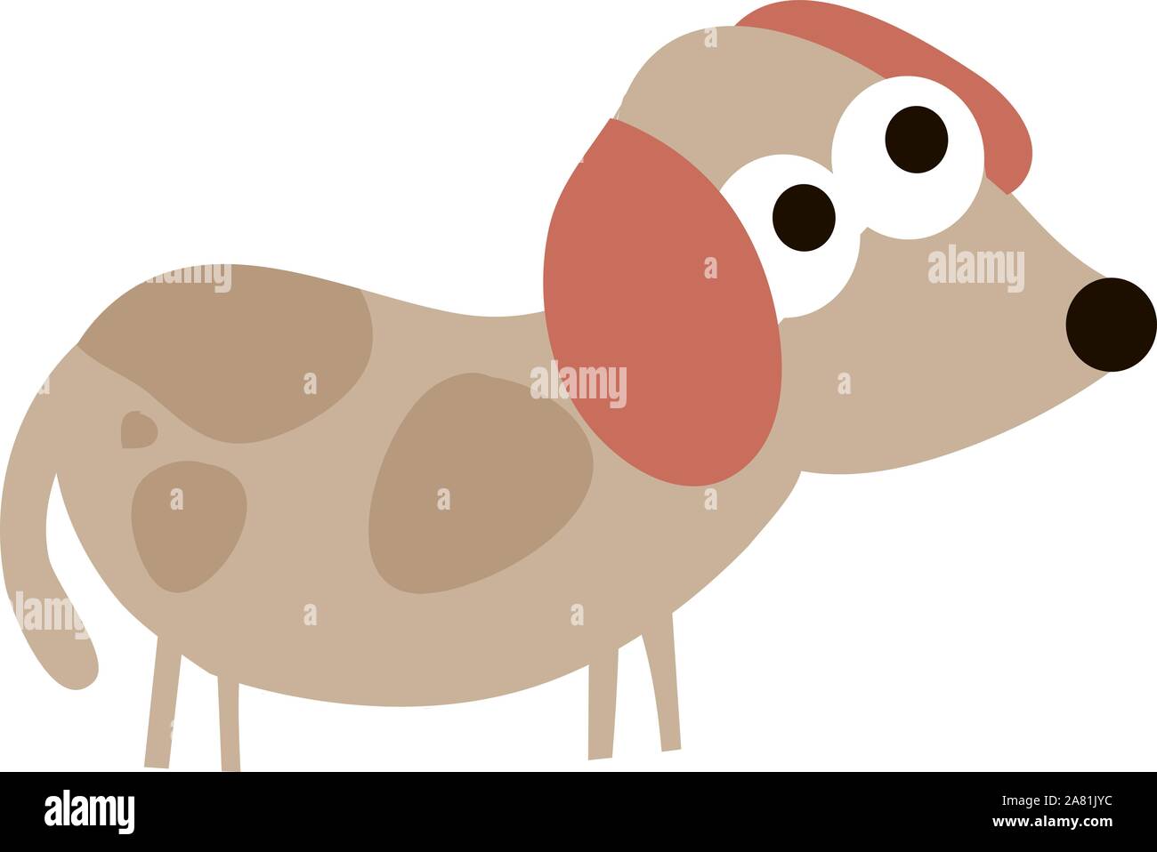 Funny white dog on Stock Vector Images - Alamy