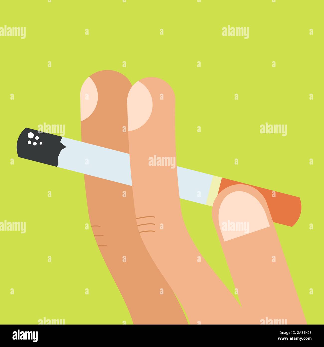 Cigarette, illustration, vector on white background Stock Vector Image ...