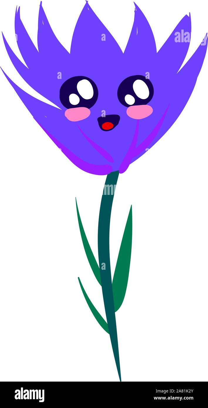 Cute crocus, illustration, vector on white background Stock Vector ...