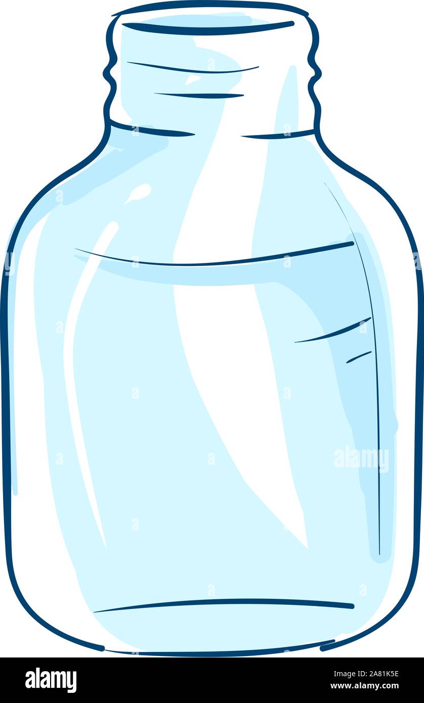 Empty jar, illustration, vector on white background Stock Vector Image ...