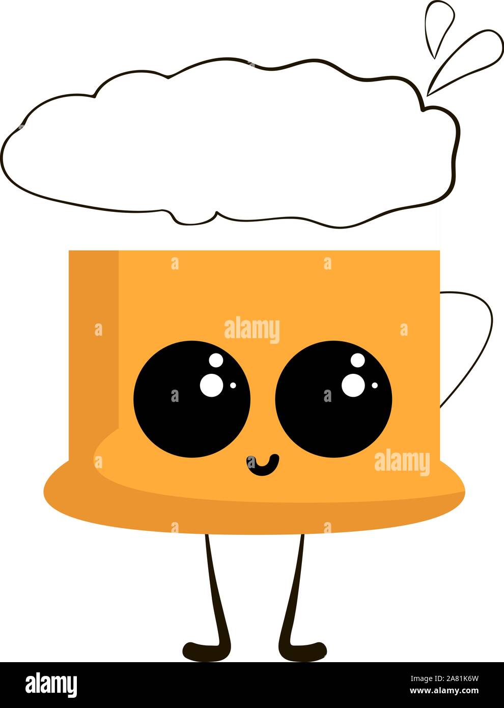 Cute beer, illustration, vector on white background Stock Vector Image ...