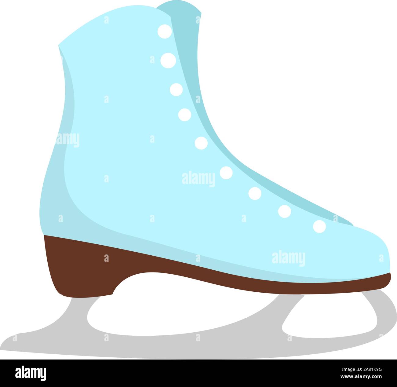 Ice skate, illustration, vector on white background Stock Vector Image ...