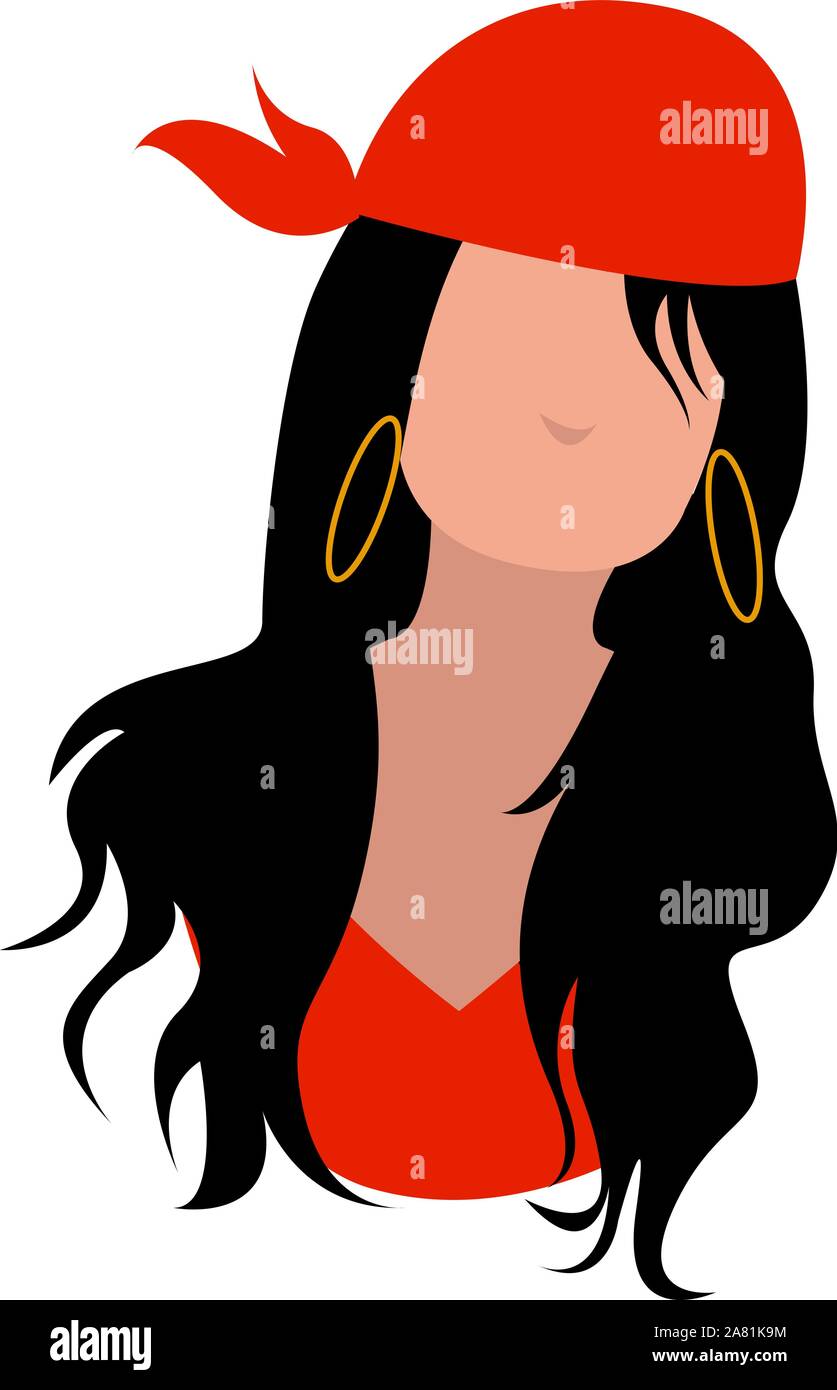 Gypsy, illustration, vector on white background Stock Vector Image ...