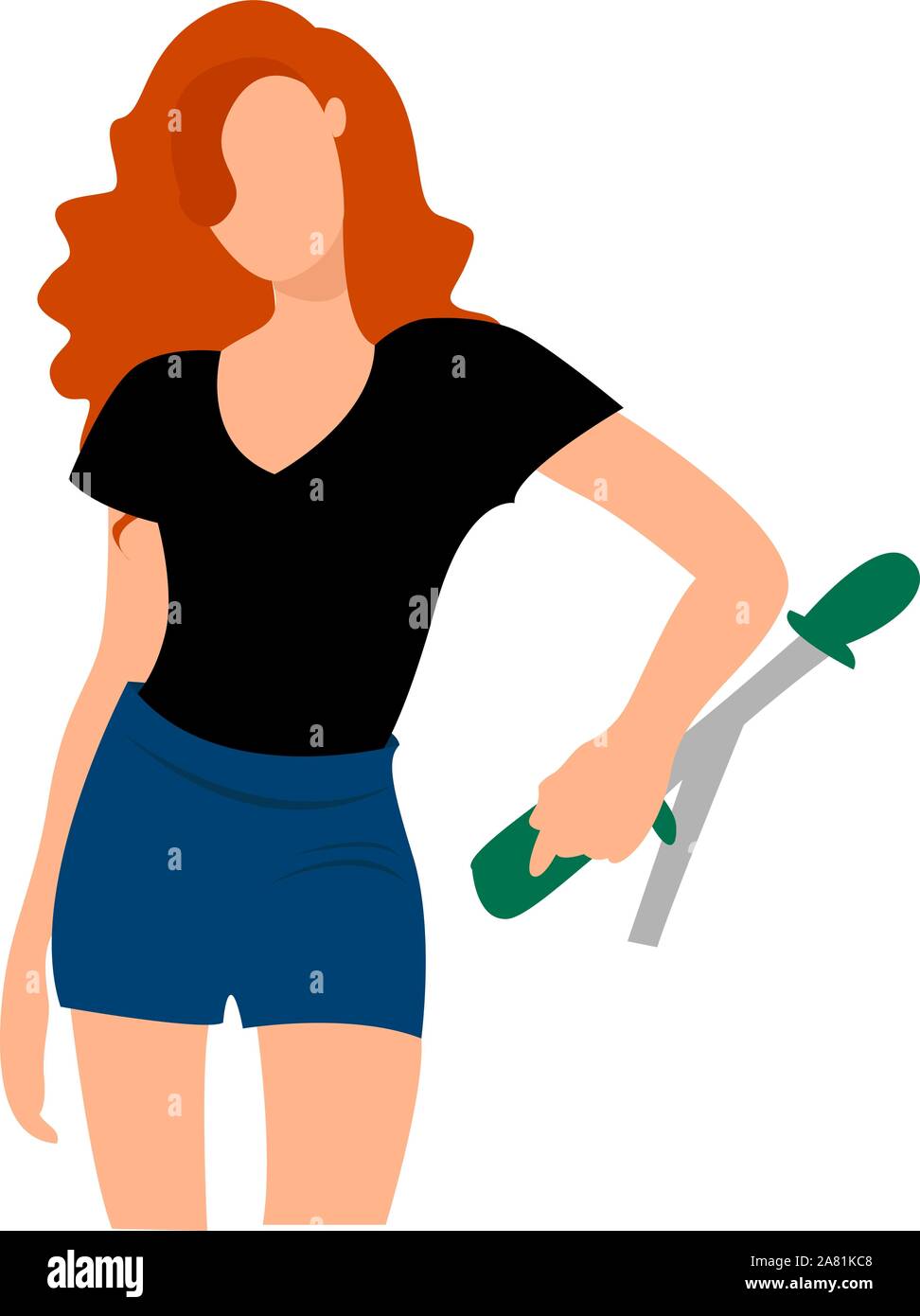 Girl figure, illustration, vector on white background Stock Vector ...