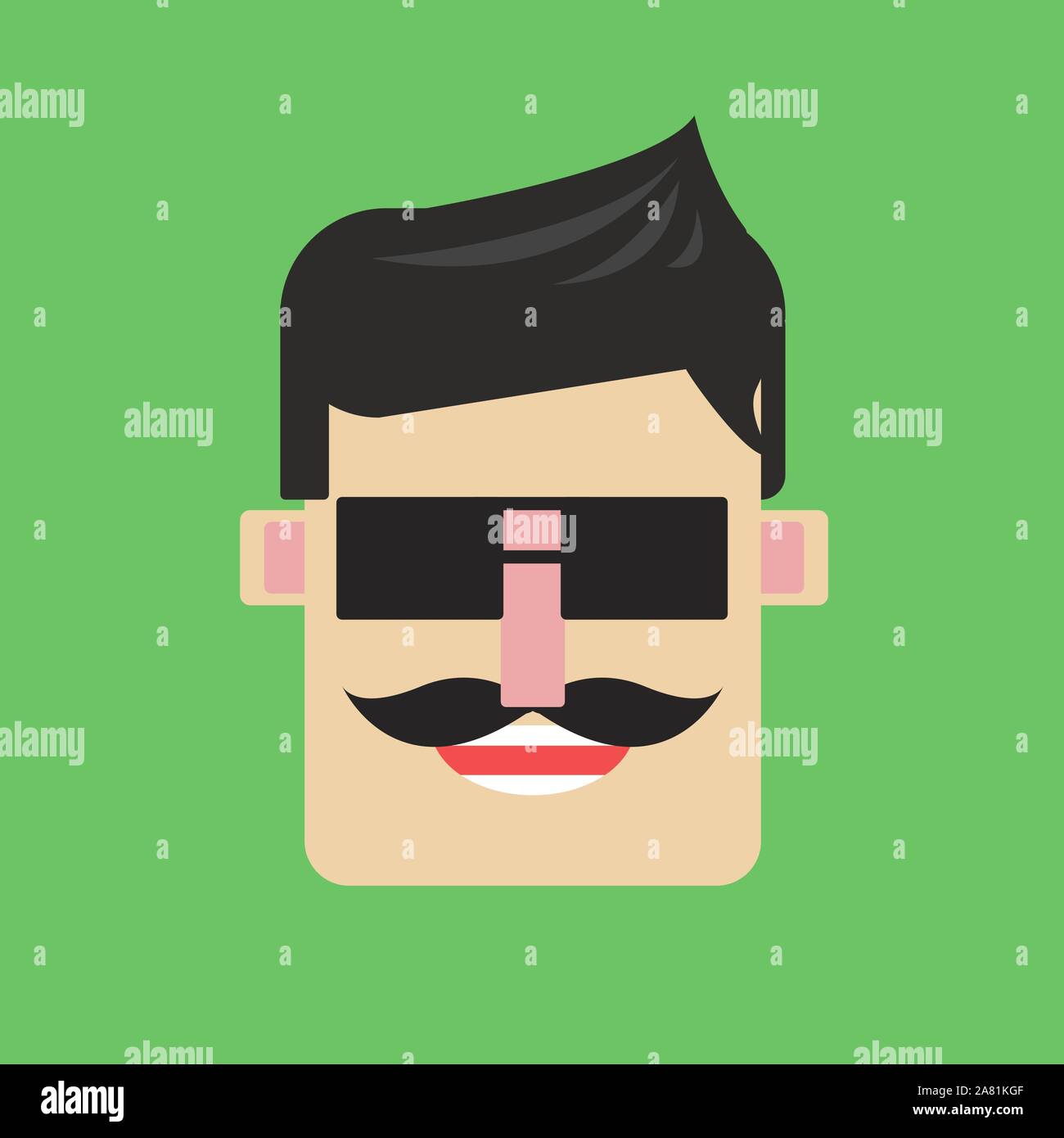 Man character, illustration, vector on white background Stock Vector ...