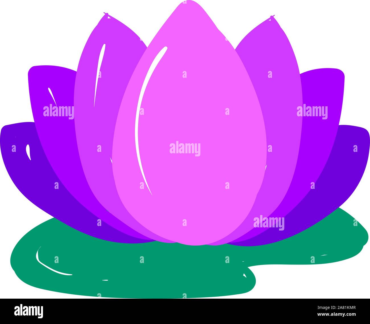 Flat lotus, illustration, vector on white background Stock Vector Image ...