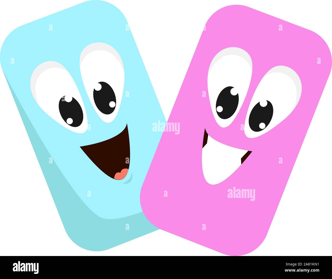 Pink bubble gum vector Cut Out Stock Images & Pictures - Alamy
