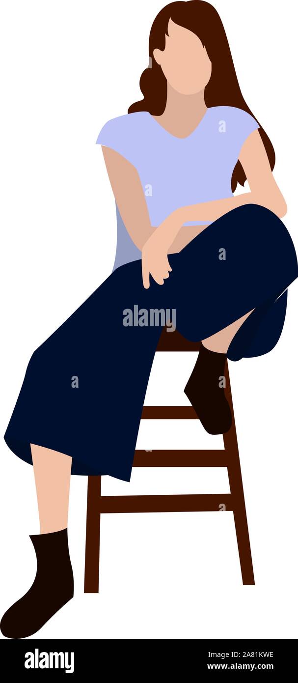 Pretty girl in shirt Stock Vector Images - Alamy