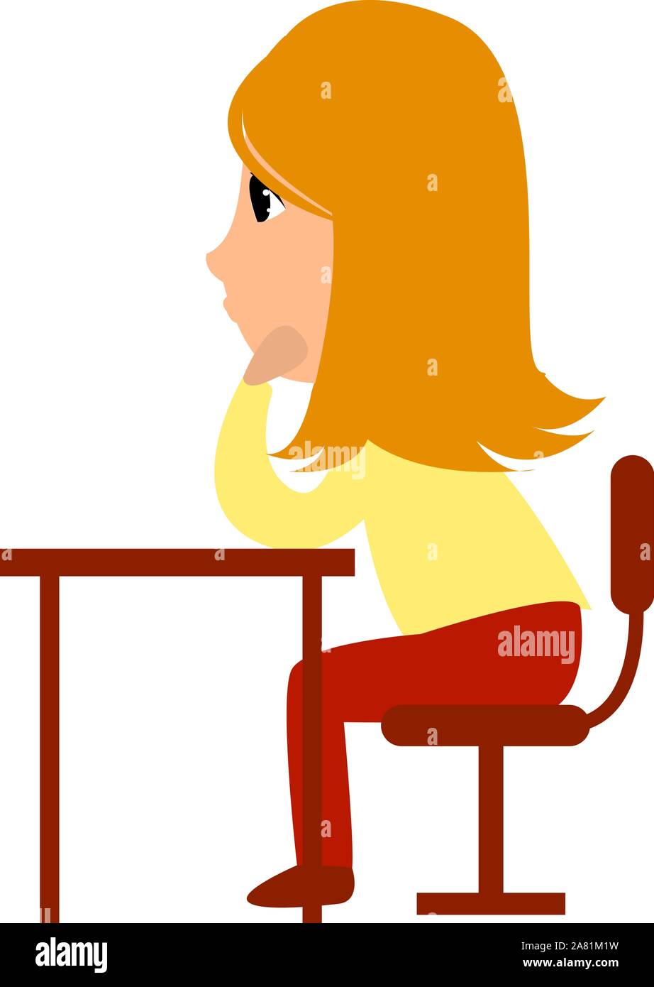 Happy black school girl Stock Vector Images - Alamy