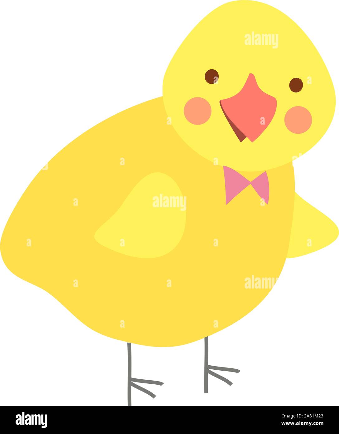 Happy chicken, illustration, vector on white background Stock Vector ...