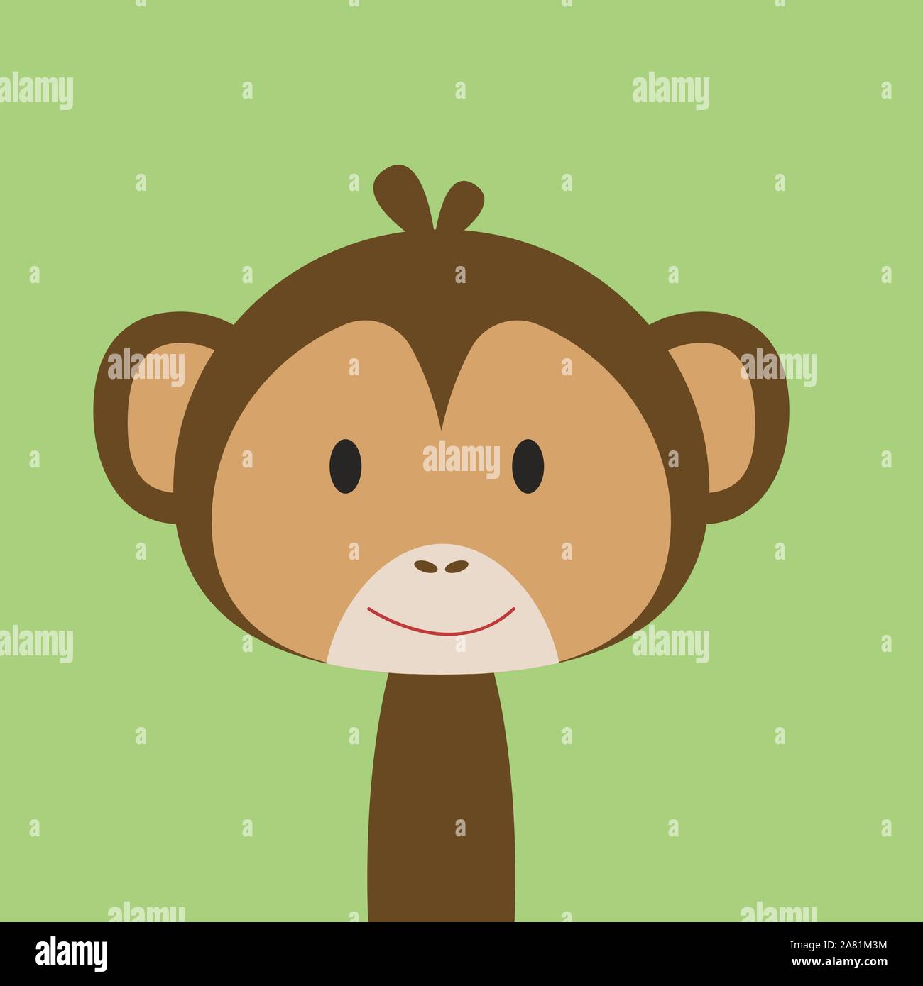 Cute monkey, illustration, vector on white background Stock Vector ...