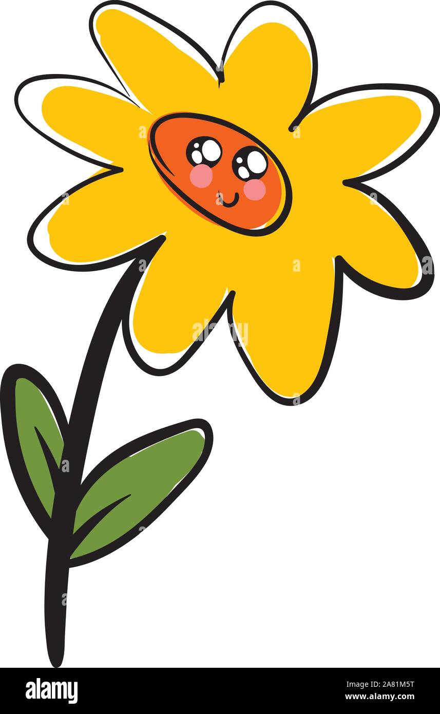 Orange flower marigold on Stock Vector Images - Alamy