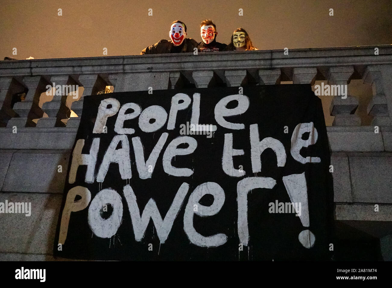 People wearing Guy Fawkes masks at the Annual "Million Mask March" in ...