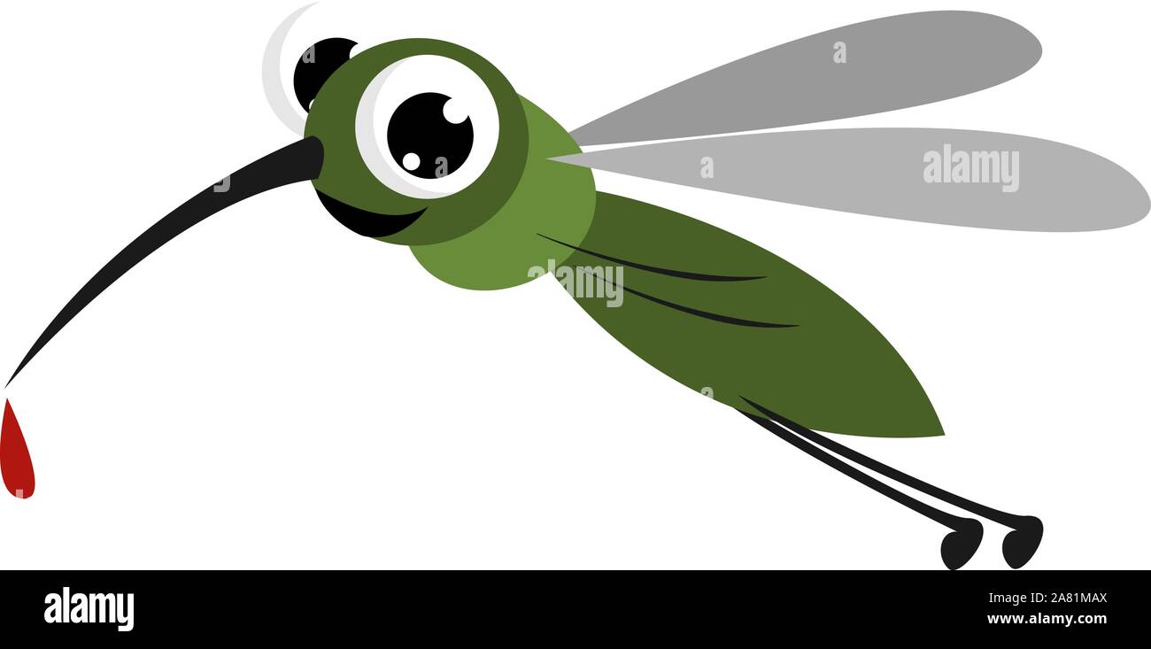 Mosquito bite, illustration, vector on white background Stock Vector ...