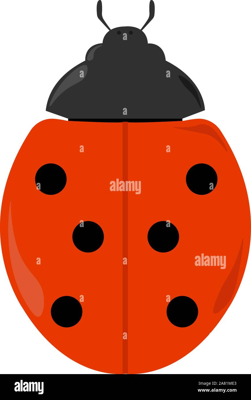 Ladybug, illustration, vector on white background Stock Vector Image ...