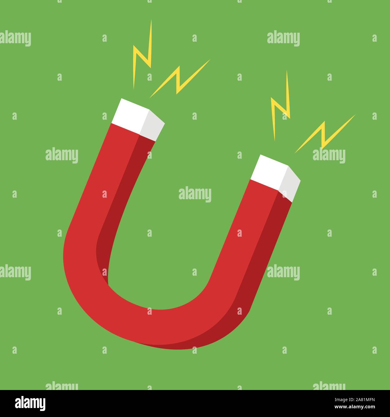 Magnet, illustration, vector on white background Stock Vector Image ...