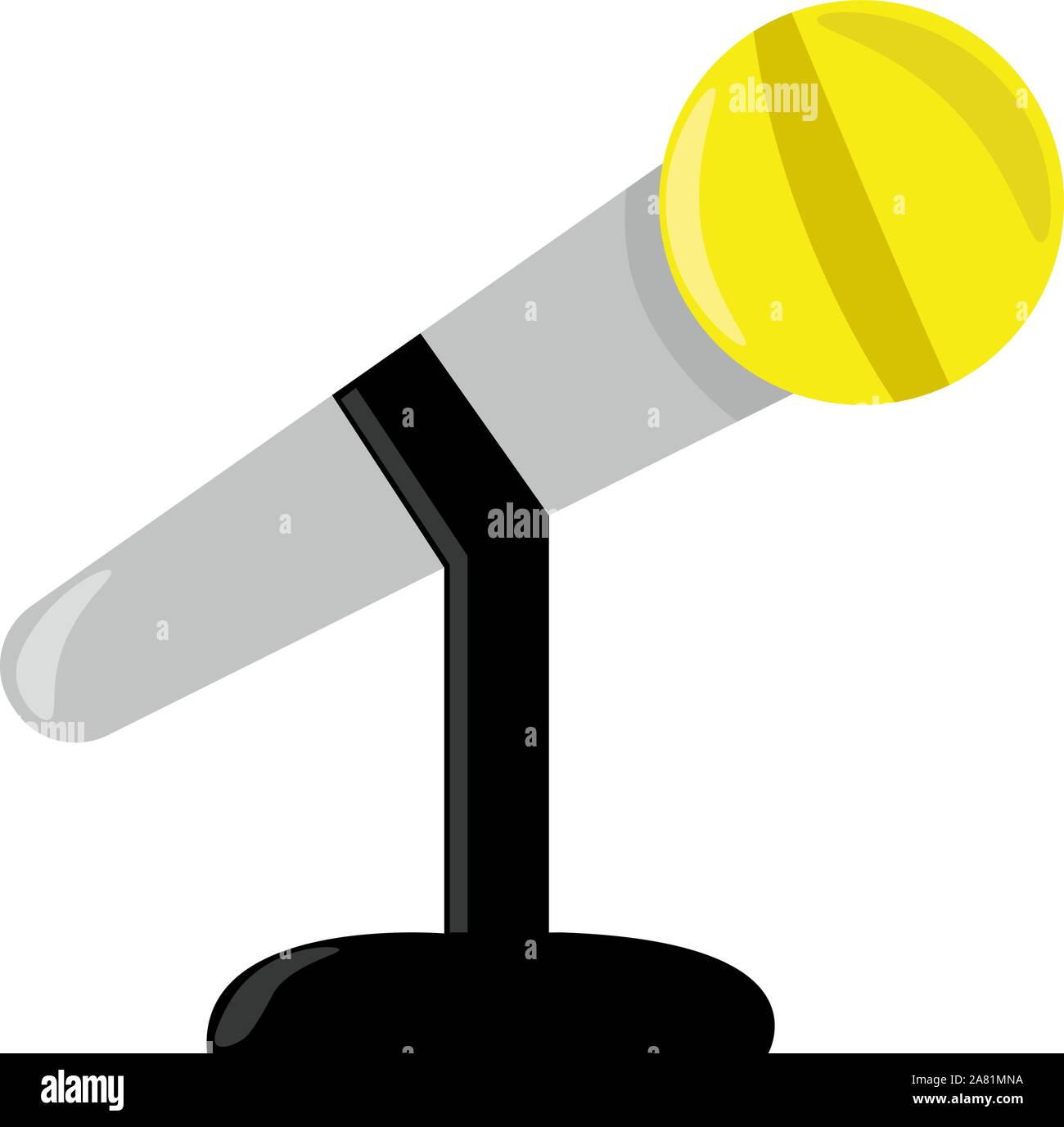 Microphone, illustration, vector on white background Stock Vector Image ...