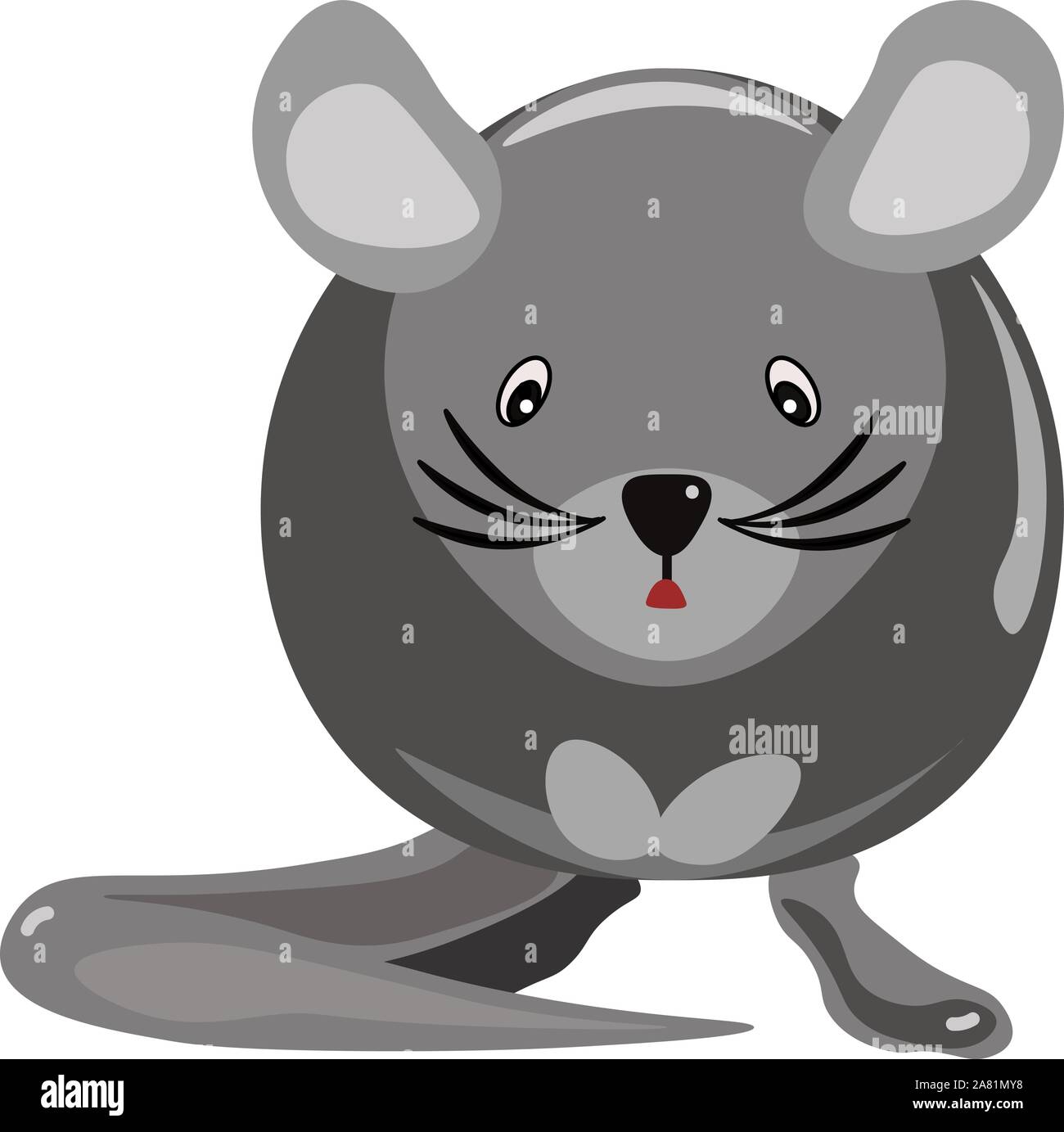 Gray mouse, illustration, vector on white background Stock Vector Image ...