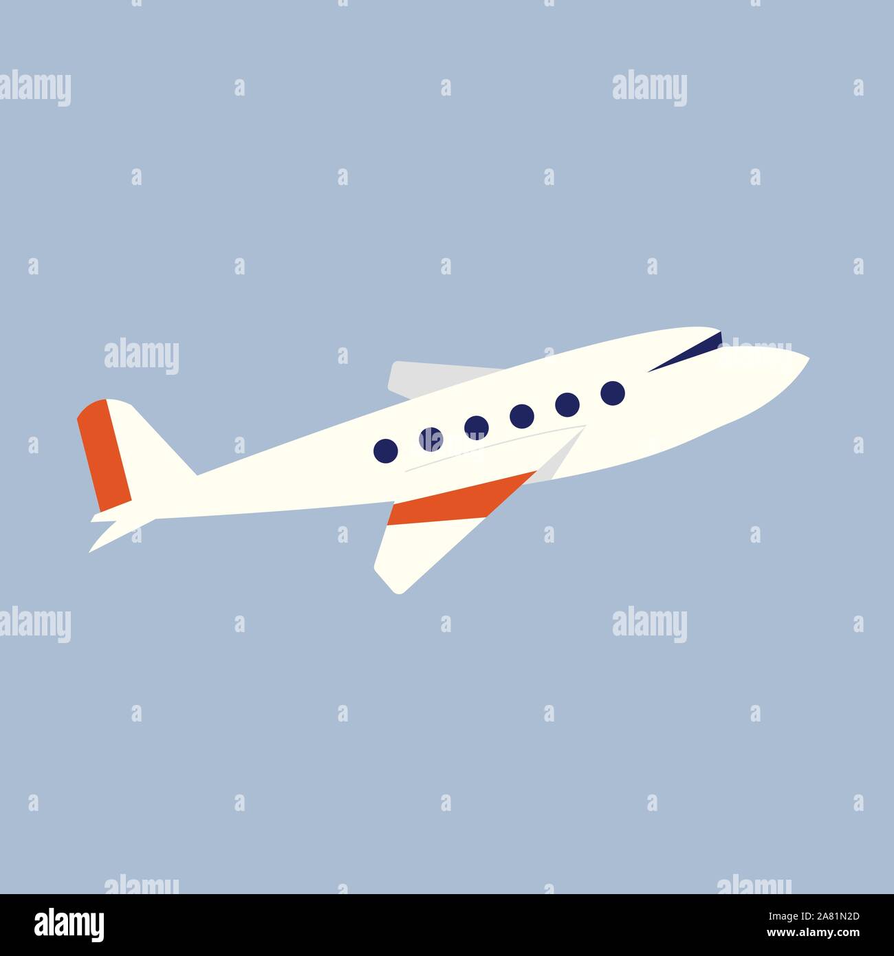 Plane flying, illustration, vector on white background Stock Vector ...