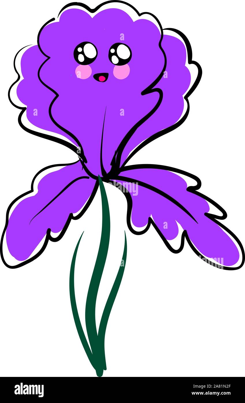 Cute iris, illustration, vector on white background Stock Vector Image ...