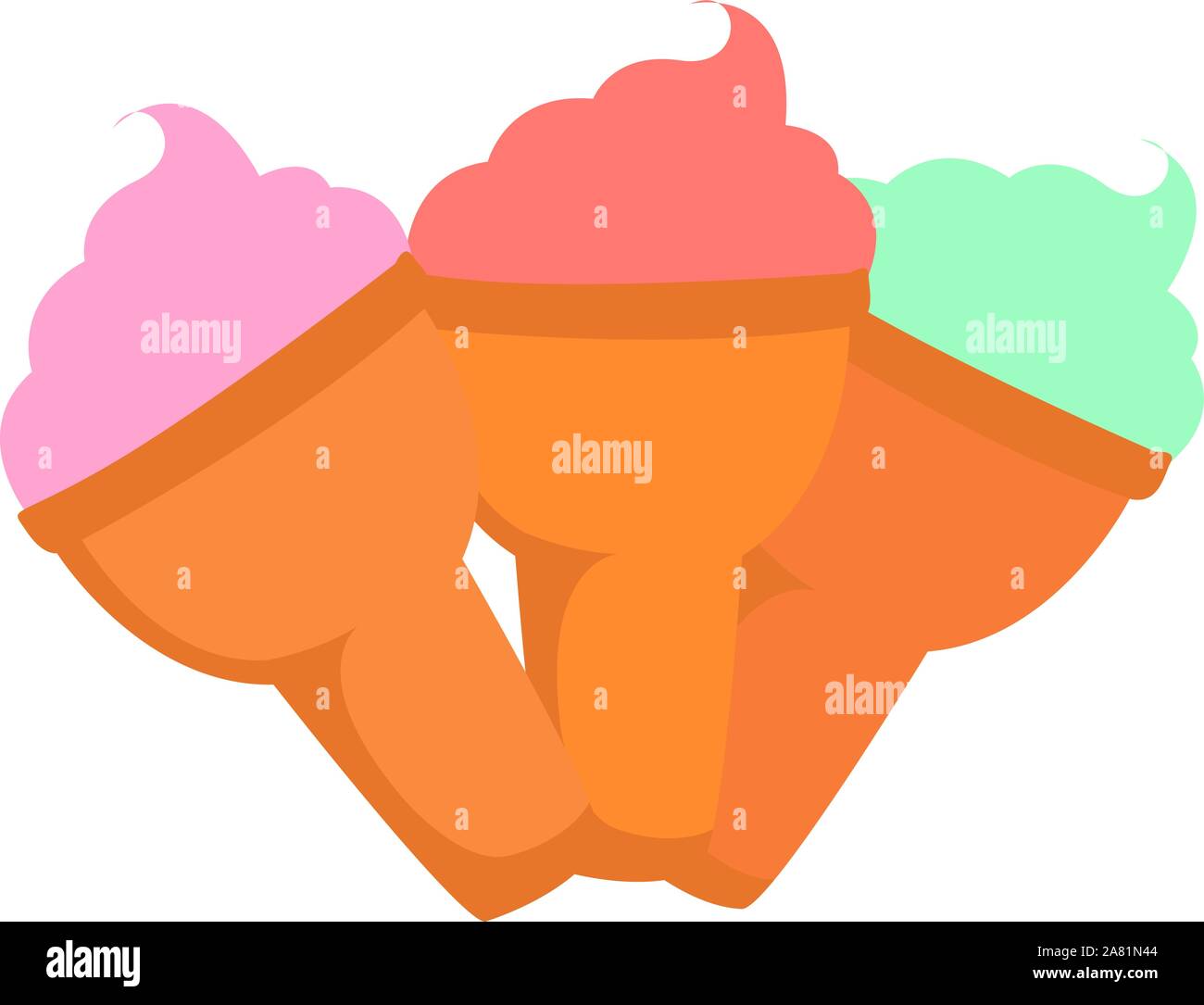 Set ice creams Cut Out Stock Images & Pictures - Alamy