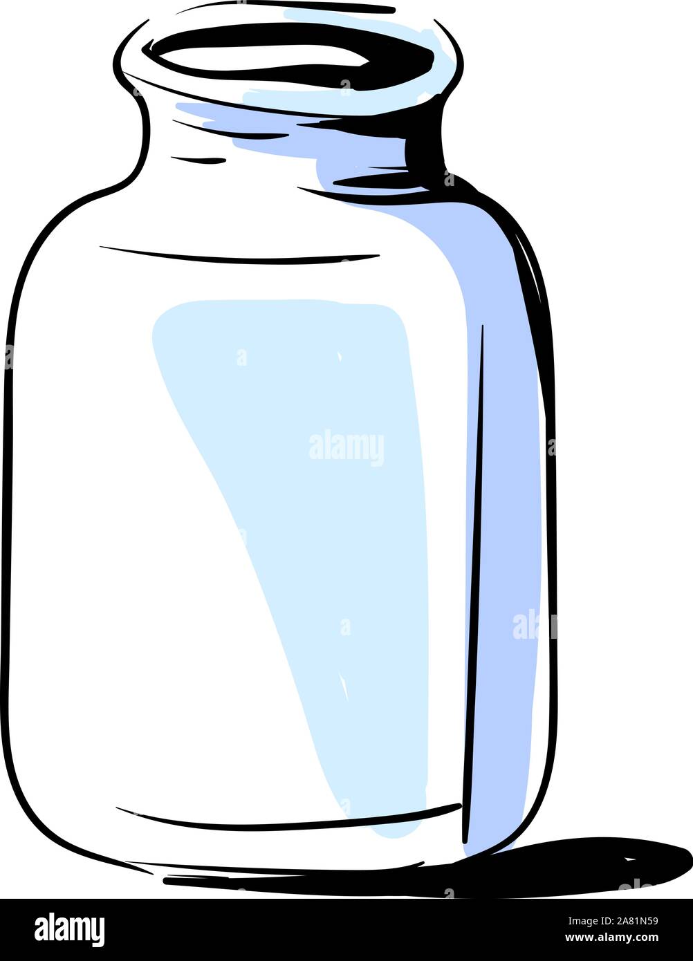 Jar drawing, illustration, vector on white background Stock Vector ...