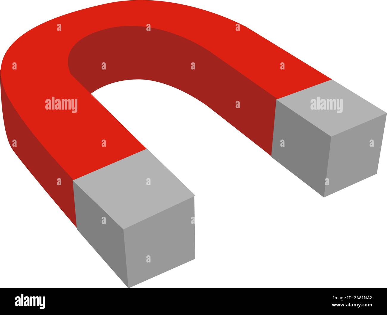 Fat magnet, illustration, vector on white background Stock Vector Image ...