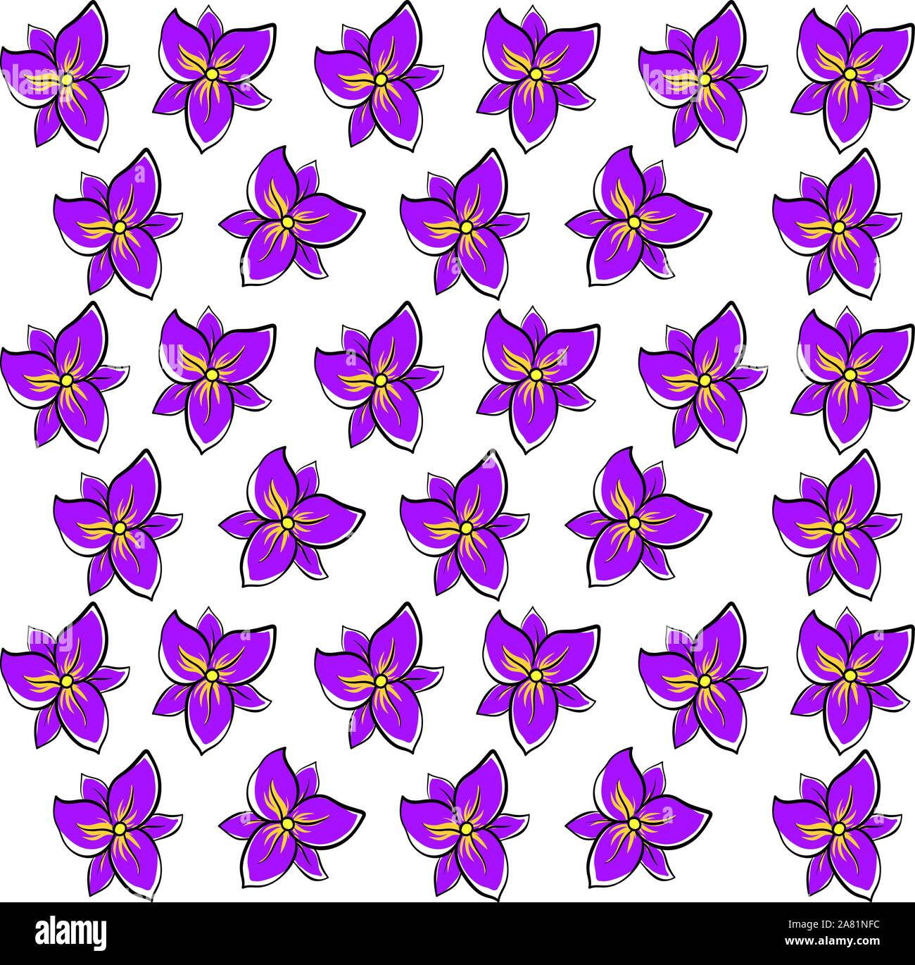 Vintage iris flower illustration Cut Out Stock Images & Pictures - Alamy