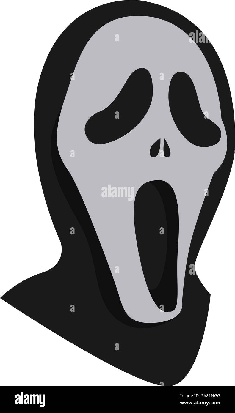 Scream mask, illustration, vector on white background Stock Vector ...