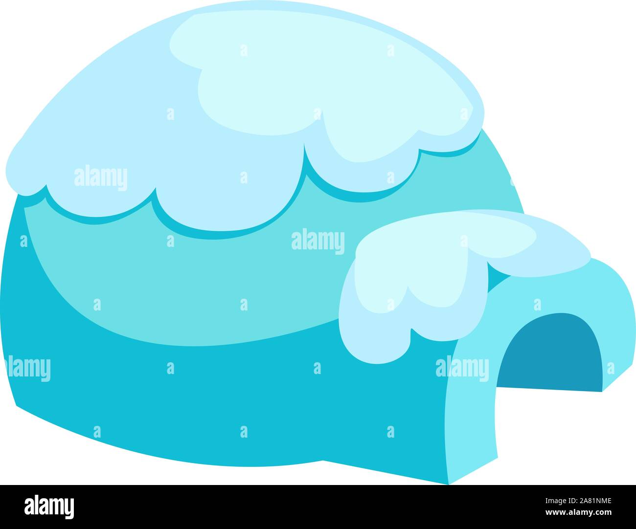 Snow house, illustration, vector on white background Stock Vector Image ...