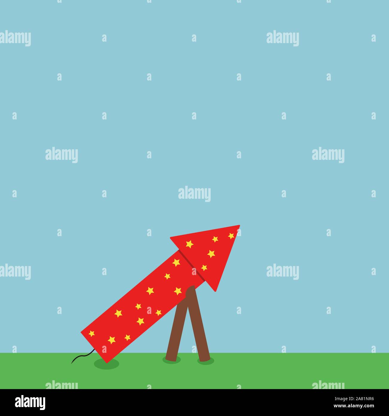 Red rocket, illustration, vector on white background Stock Vector Image ...