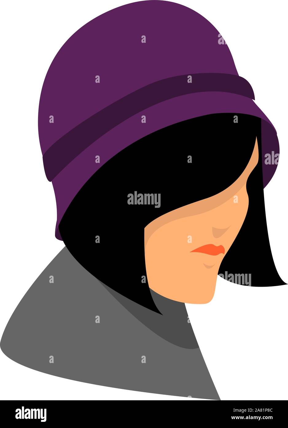 Retro hat, illustration, vector on white background Stock Vector Image ...