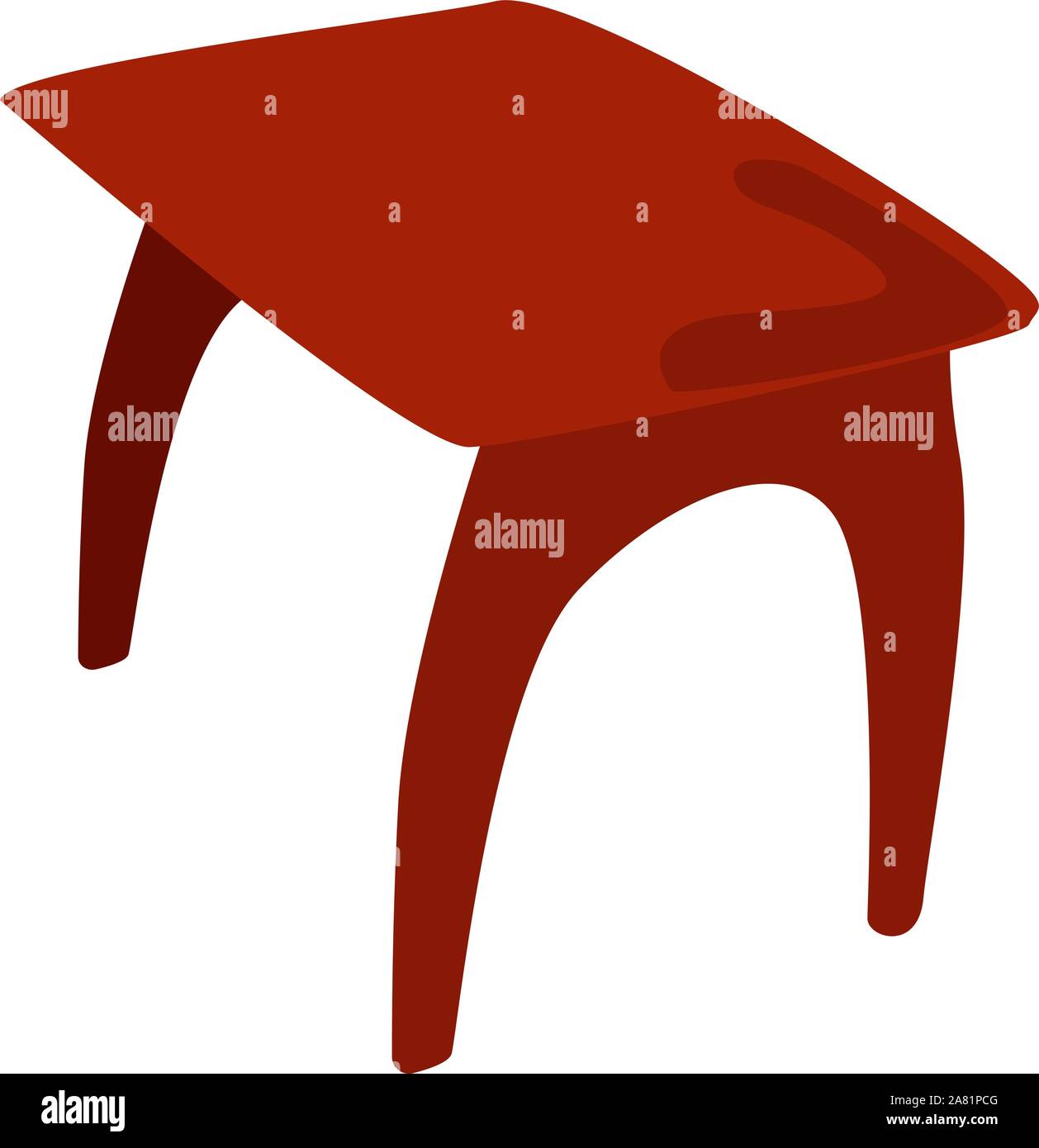 Red table, illustration, vector on white background Stock Vector Image ...