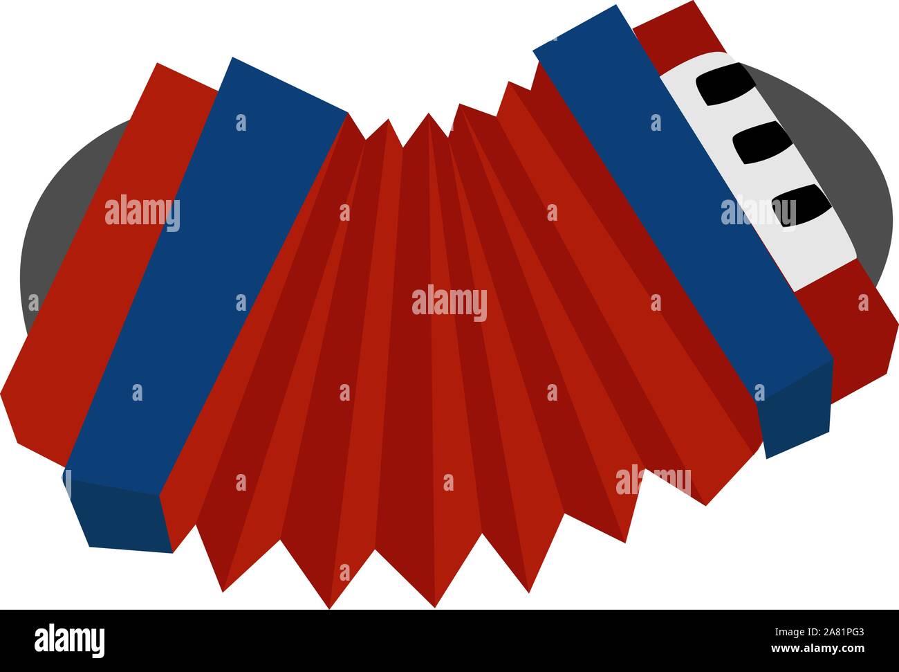 Squeeze box, illustration, vector on white background Stock Vector ...